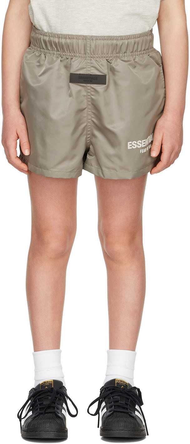 Essentials Kids Taupe Running Shorts Essentials