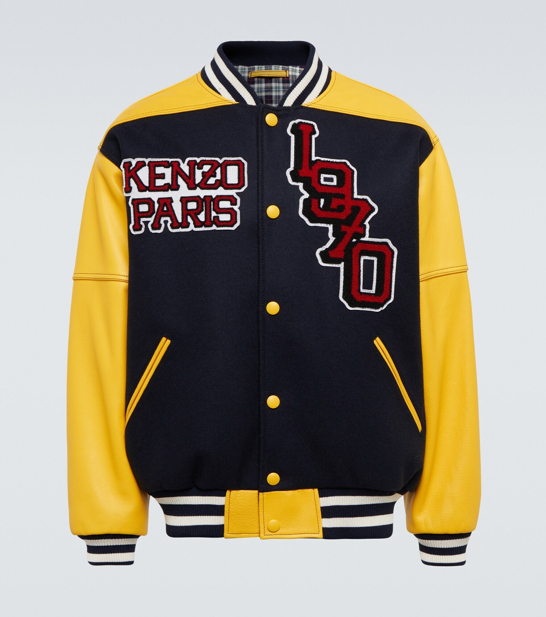 Kenzo - Tiger Varsity leather-paneled varsity jacket Kenzo