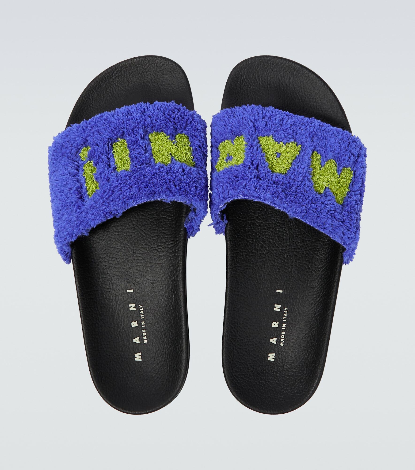 Marni - Logo jacquard slides Marni