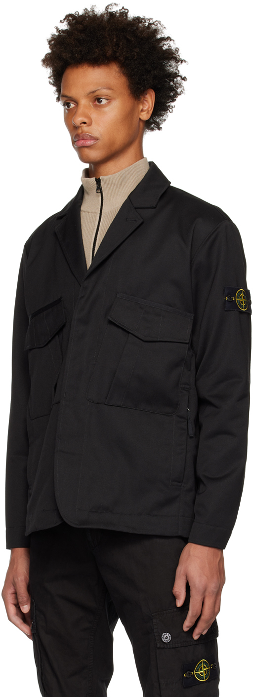 Stone Island Black Workwear Blazer Stone Island