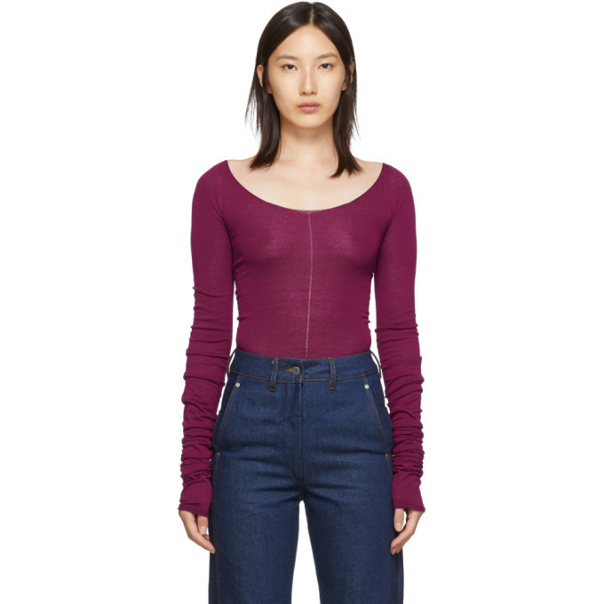 Lemaire Pink Bare Shoulder Second Skin Sweater Lemaire
