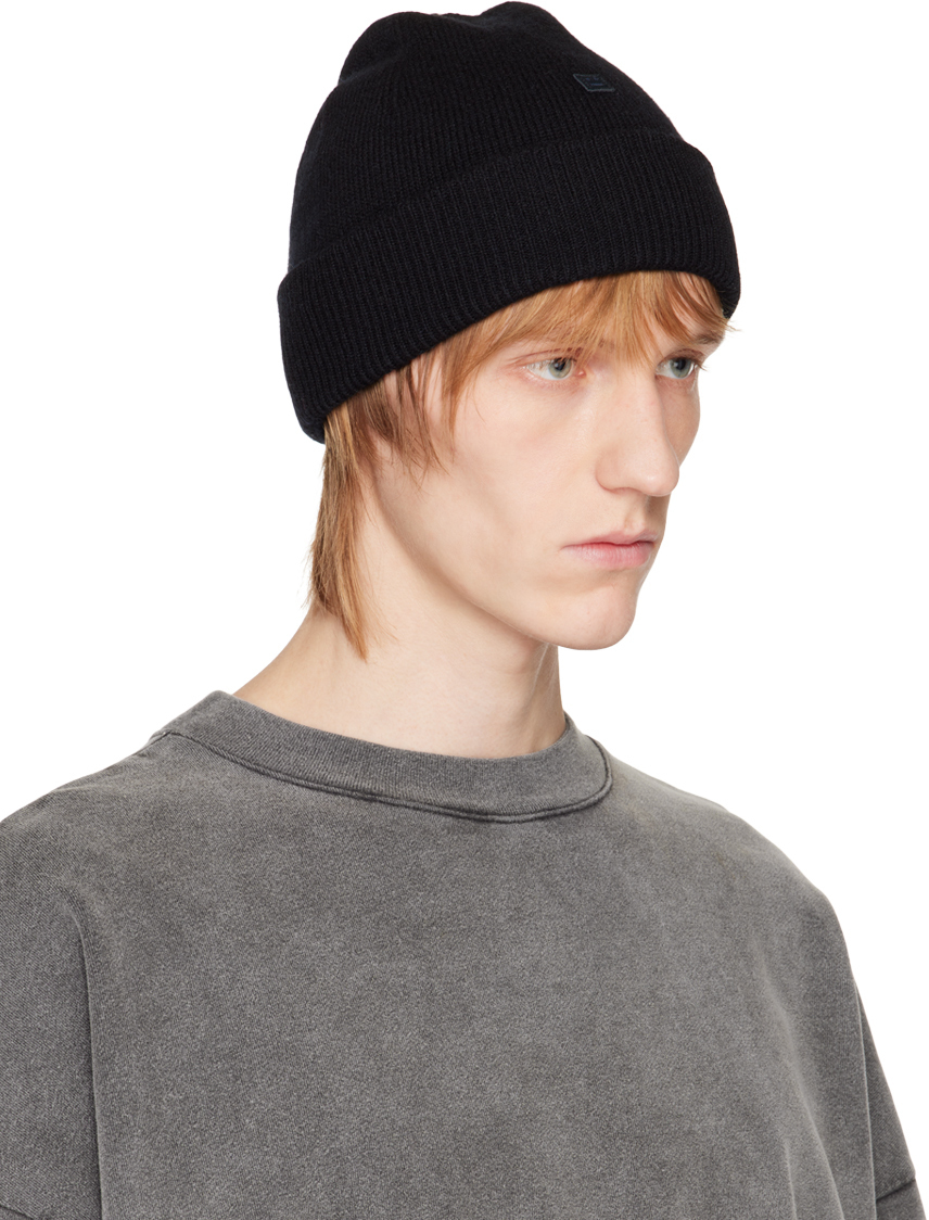 Acne Studios Black Patch Beanie Acne Studios