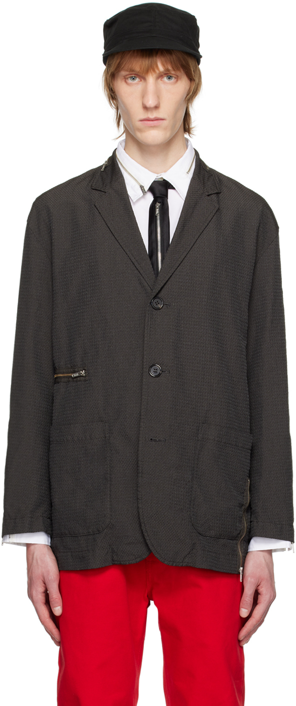 Undercover Brown Zip Blazer Undercover