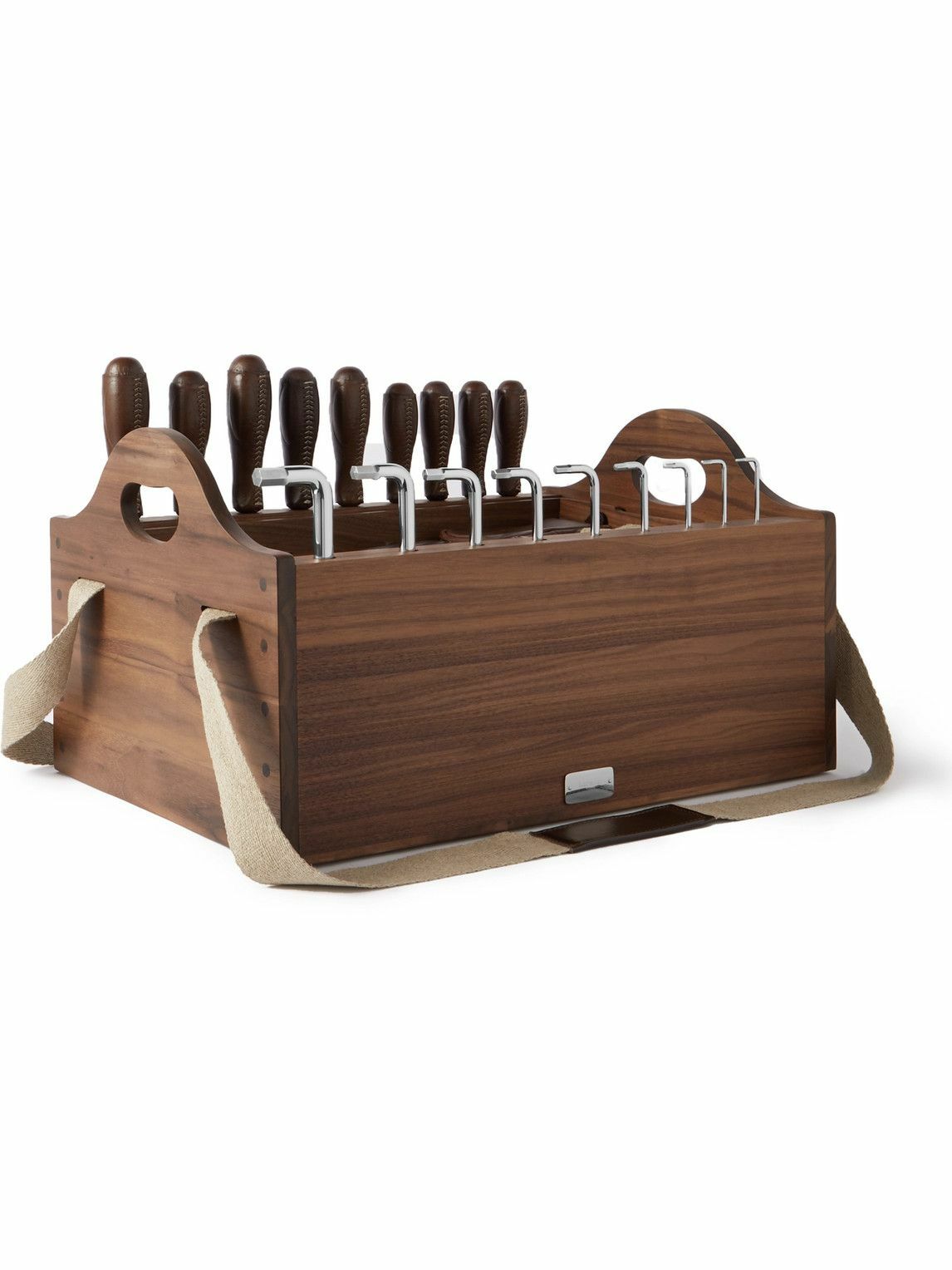 Lorenzi Milano - Stainless Steel and Leather Tool Set Lorenzi Milano