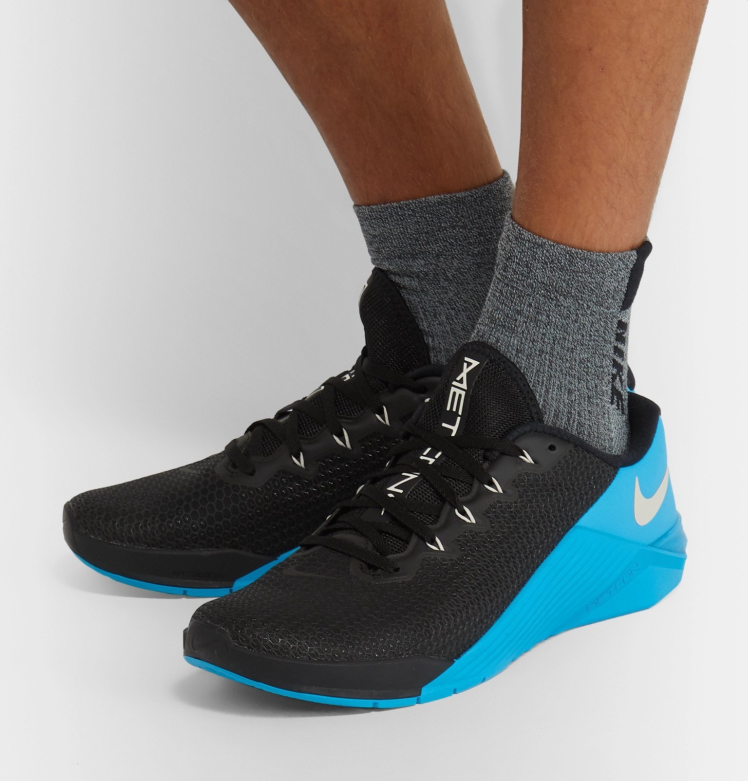 Nike Training - Metcon 5 Rubber-Panelled Mesh Sneakers - Blue Nike Training