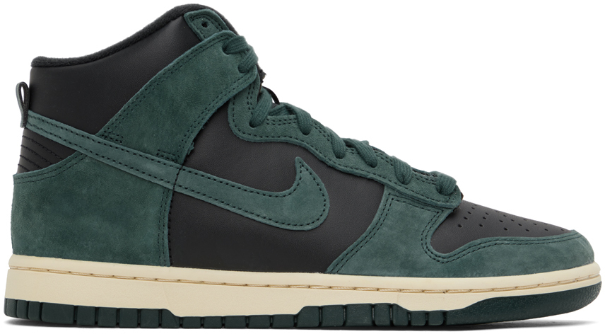 Nike Black & Green Dunk High Sneakers Nike