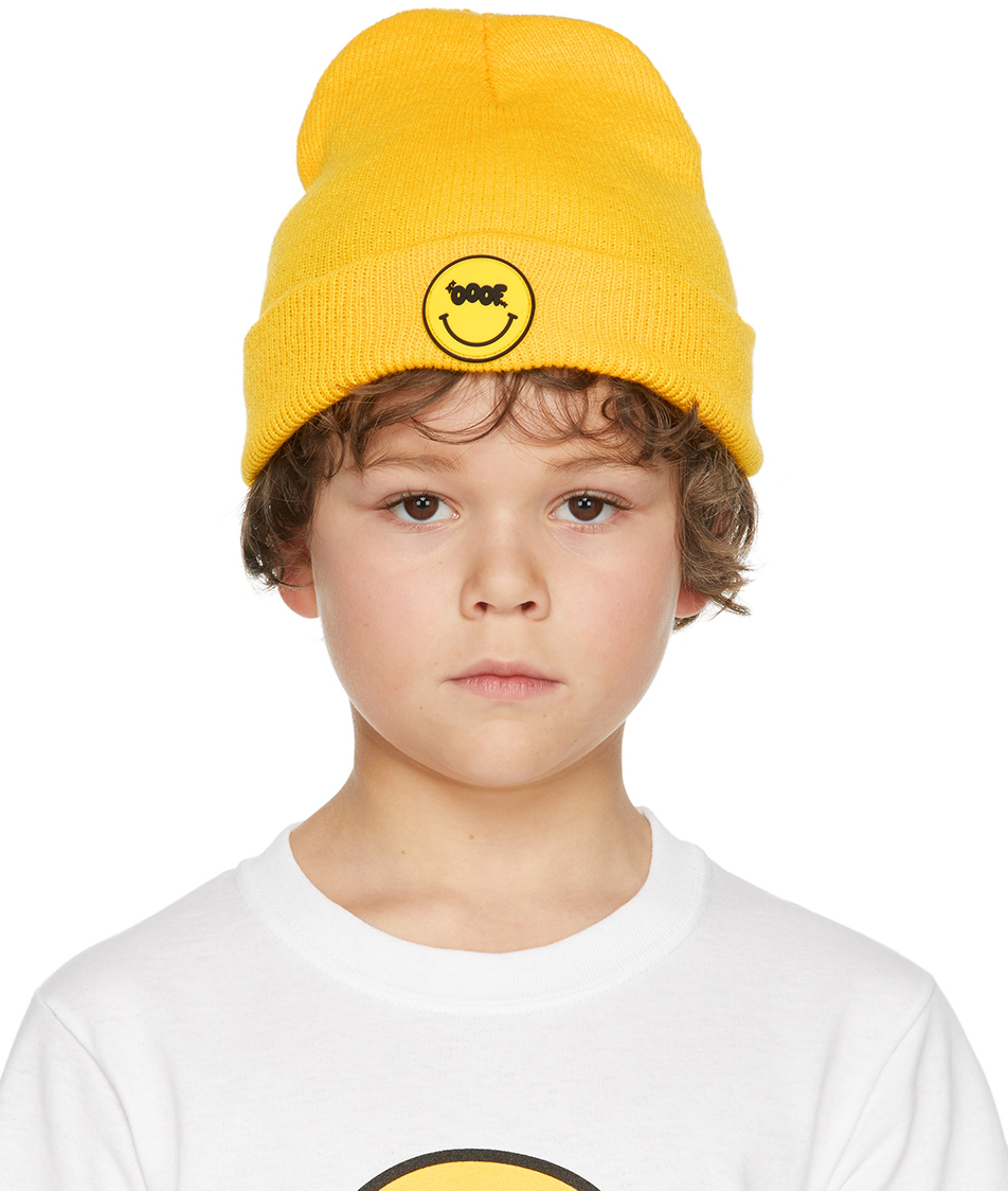 OOOF Kids Yellow Smiley Beanie OOOF