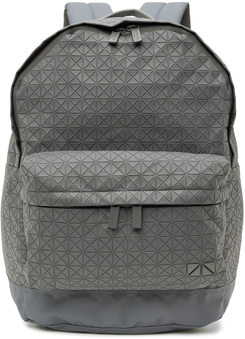 Bao Bao Issey Miyake Gray Daypack One-Tone Backpack Bao Bao Issey Miyake