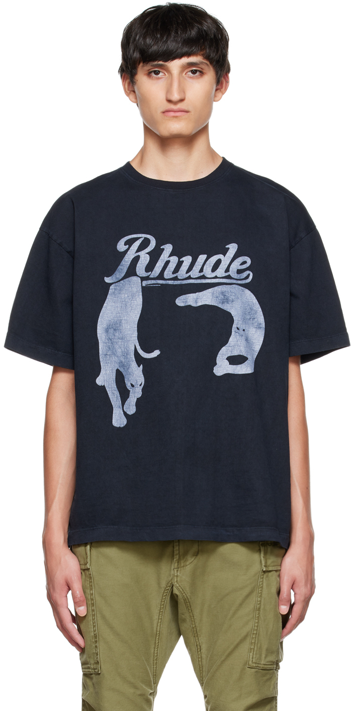 Rhude Black Printed T-Shirt Rhude