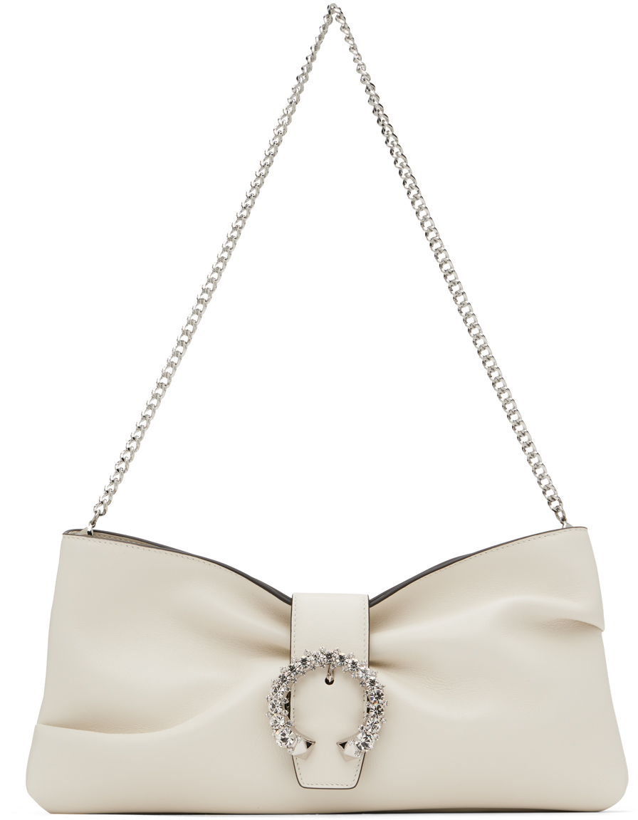 Jimmy Choo Off-White Madeline Soft Clutch Bag Jimmy Choo
