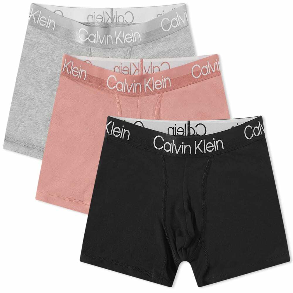 Calvin Klein Men's Cotton Stretch Trunk - 3 Pack in Black/Grey Heather ...