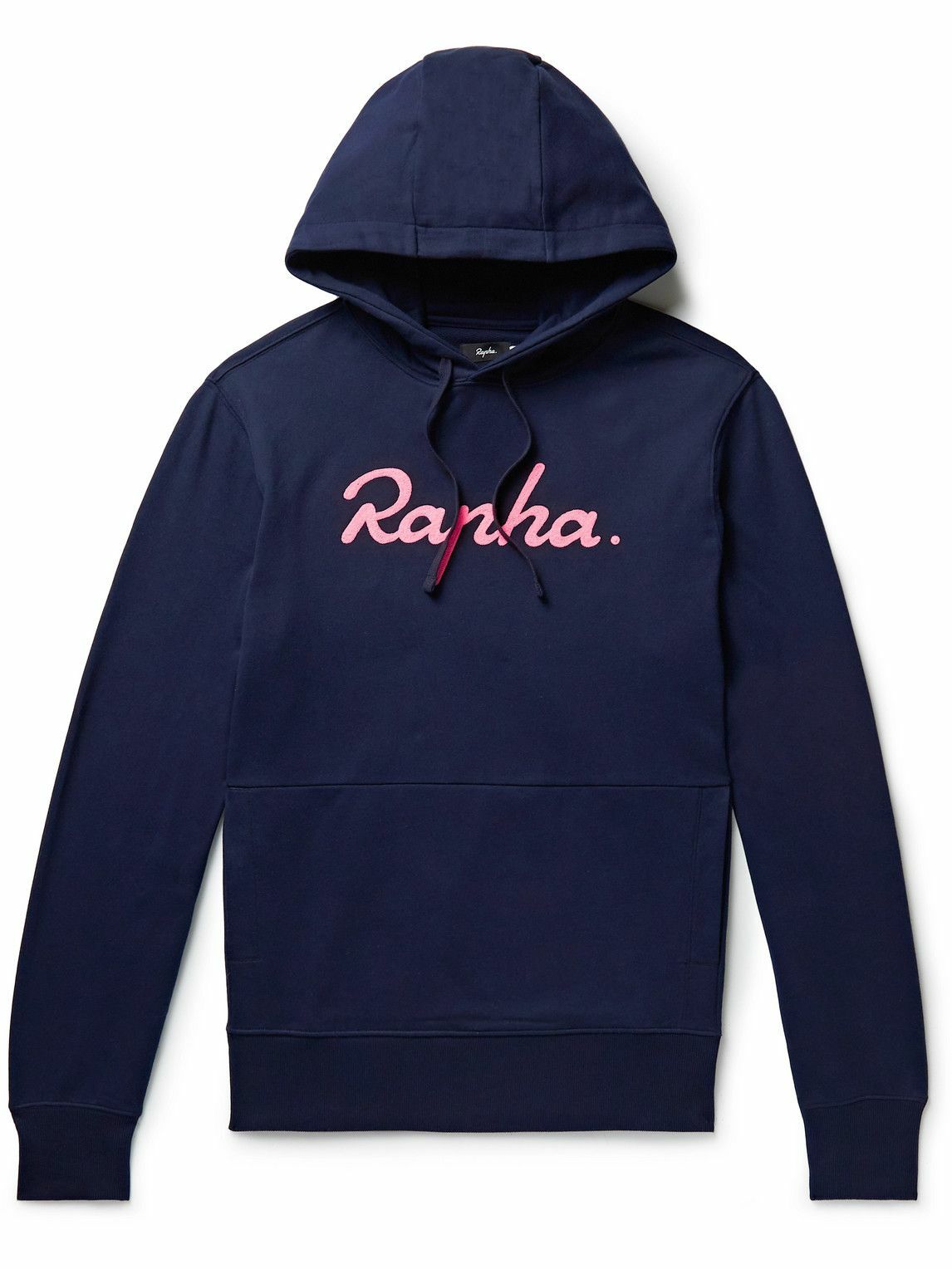 Rapha - Logo-Embroidered Organic Cotton-Jersey Hoodie - Blue Rapha