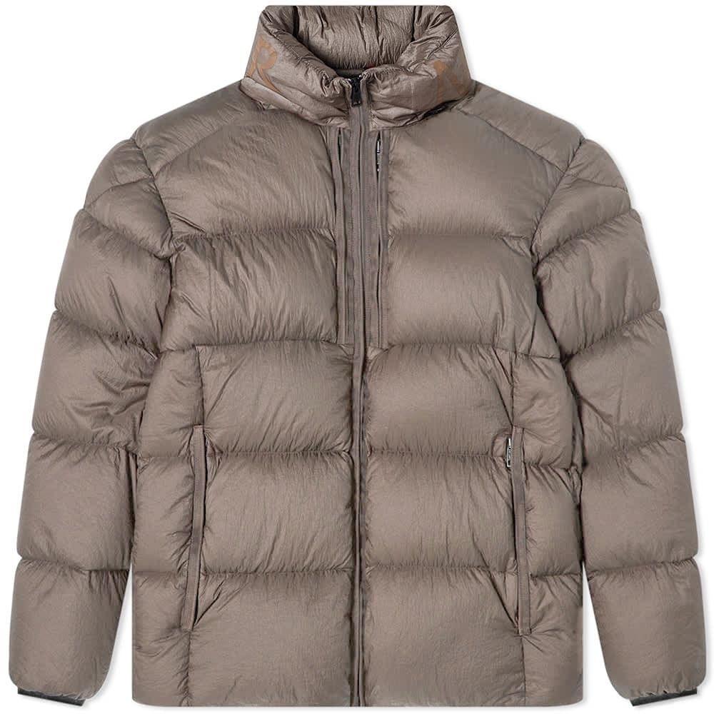Moncler Men's Cevenne Garment Dyed Down Jacket in Grey Moncler
