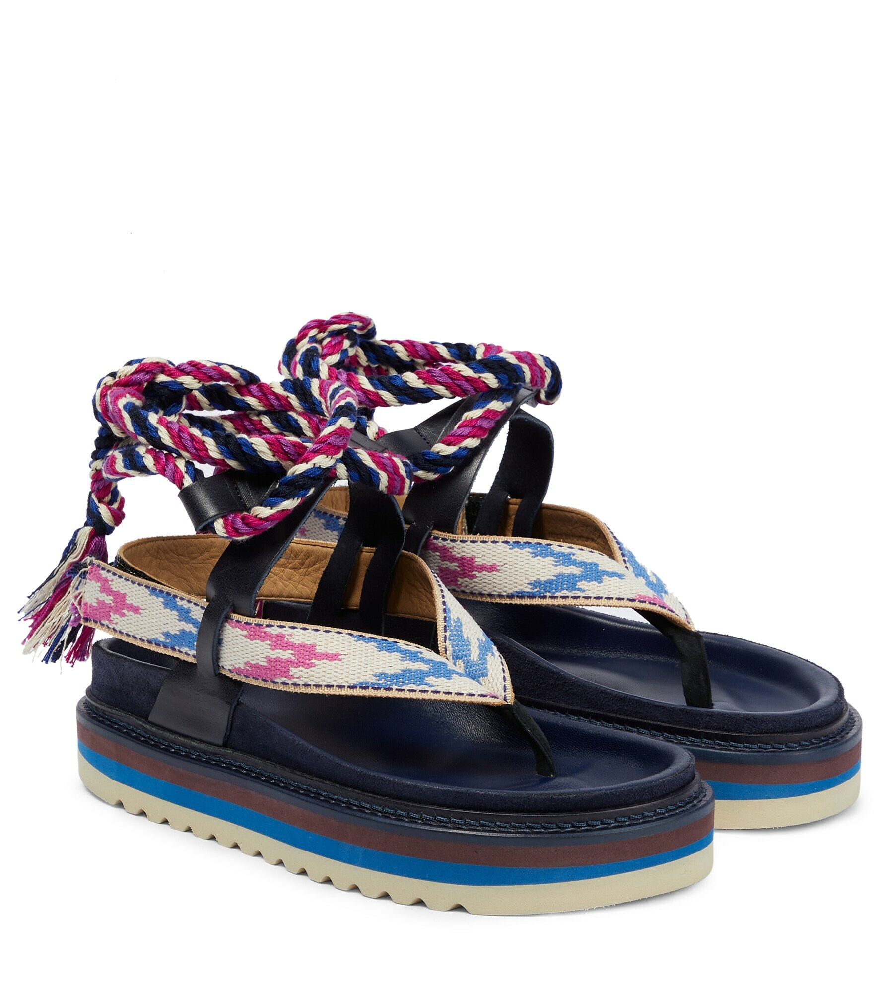 Isabel Marant - Edeme leather platform thong sandals Isabel Marant