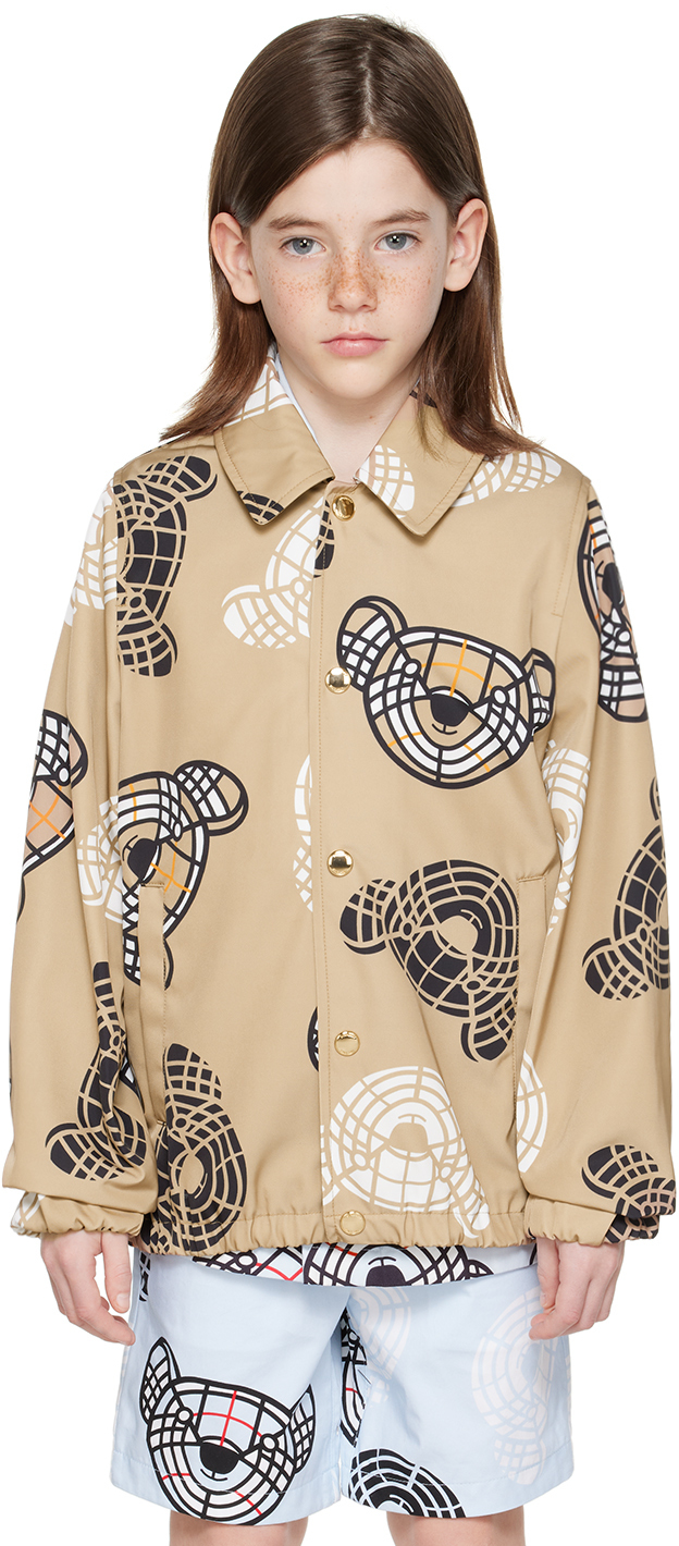 Burberry Kids Beige Thomas Bear Jacket Burberry