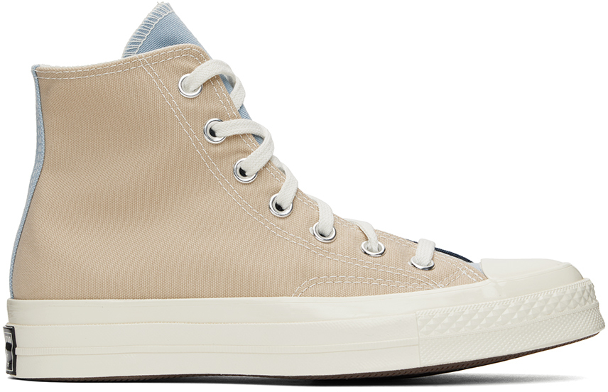 Converse Beige & Navy Chuck 70 Tri-Panel Sneakers Converse