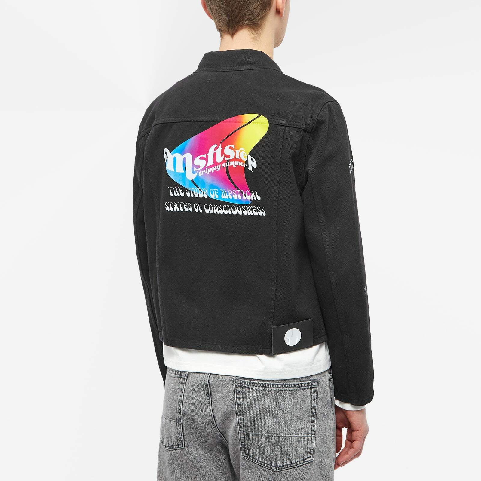 MSFTSrep Men's Trippy Summer Denim Jacket in Black MSFTSrep