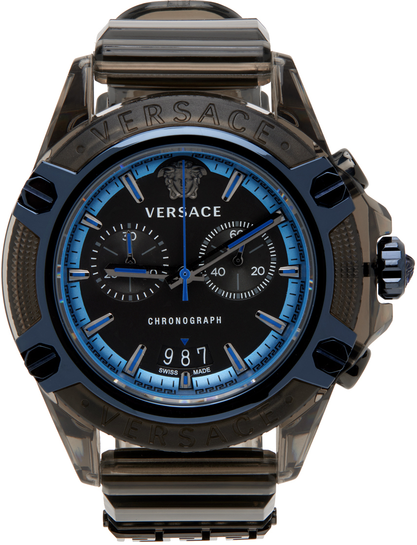 Versace Black & Navy Icon Active Watch Versace