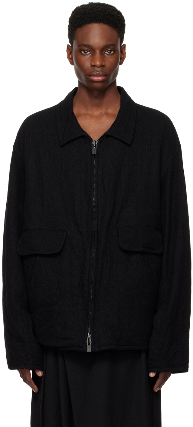 Yohji Yamamoto Black Flap Pocket Jacket Yohji Yamamoto
