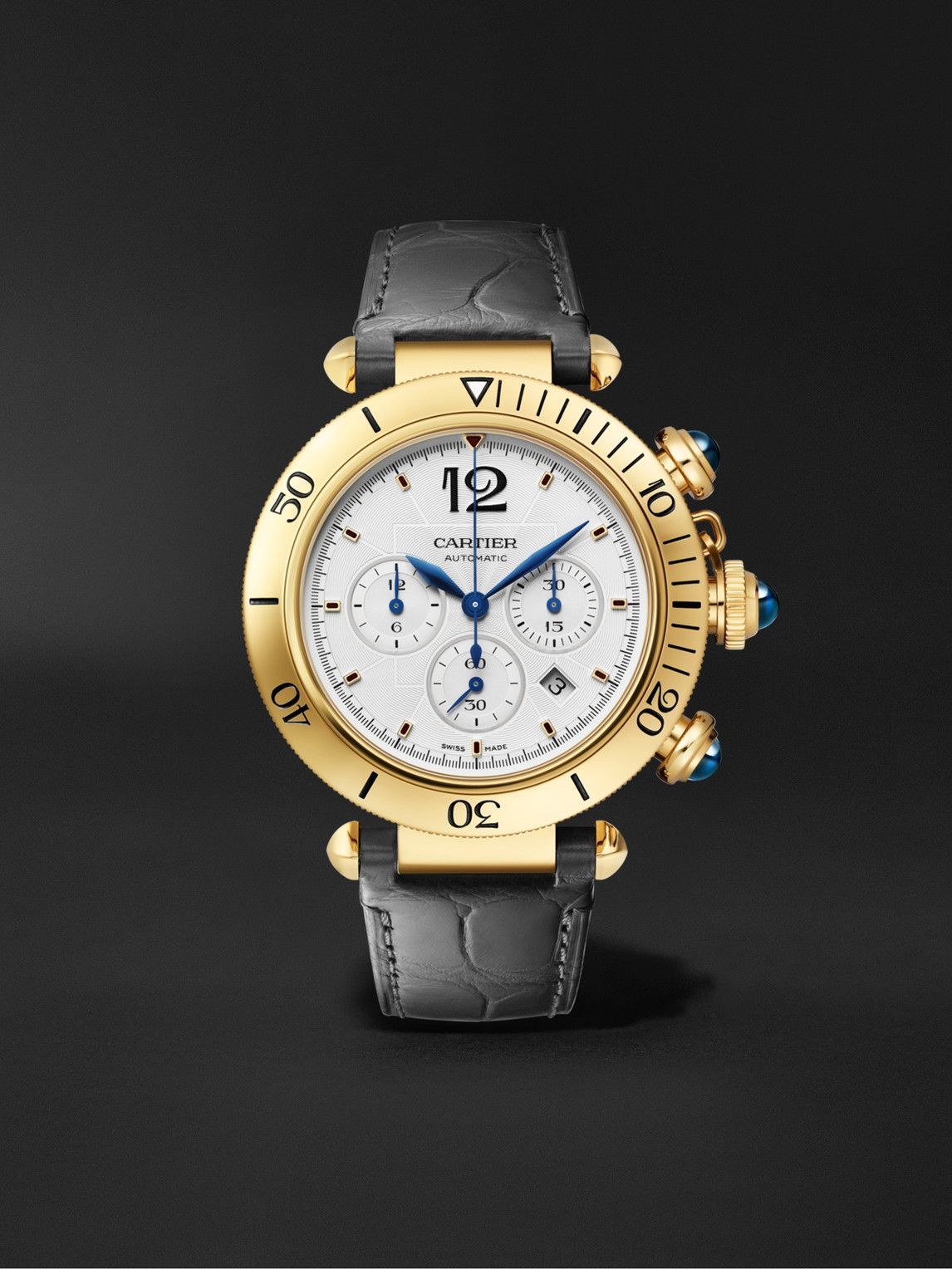 Cartier - Pasha de Cartier Automatic Chronograph 41mm 18-Karat Gold and ...