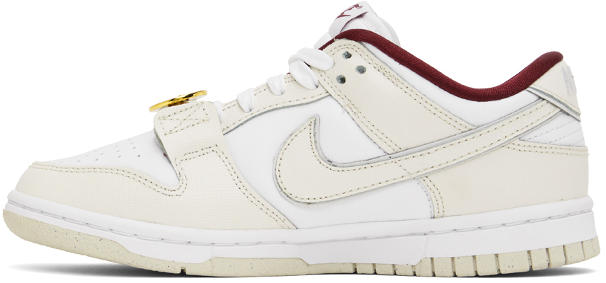 Nike White & Beige Dunk Low SE Sneakers Nike