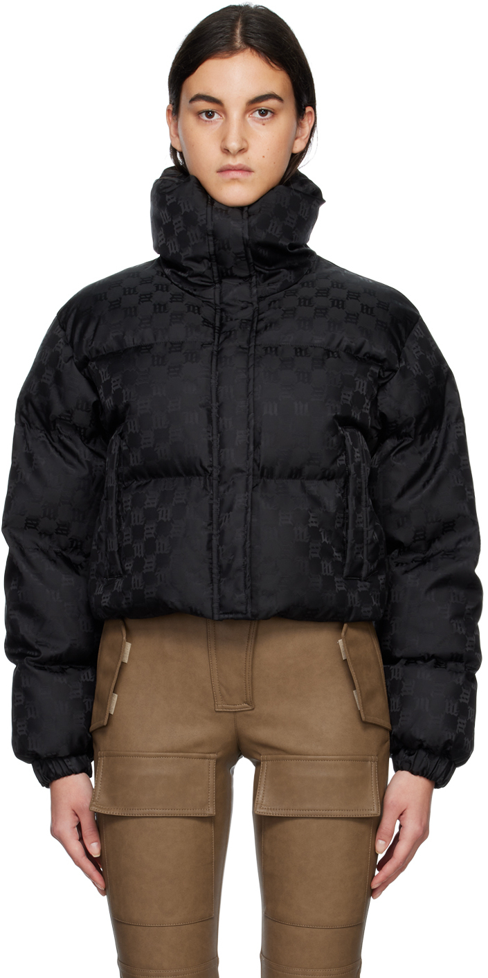 MISBHV Black Monogram Puffer Jacket MISBHV