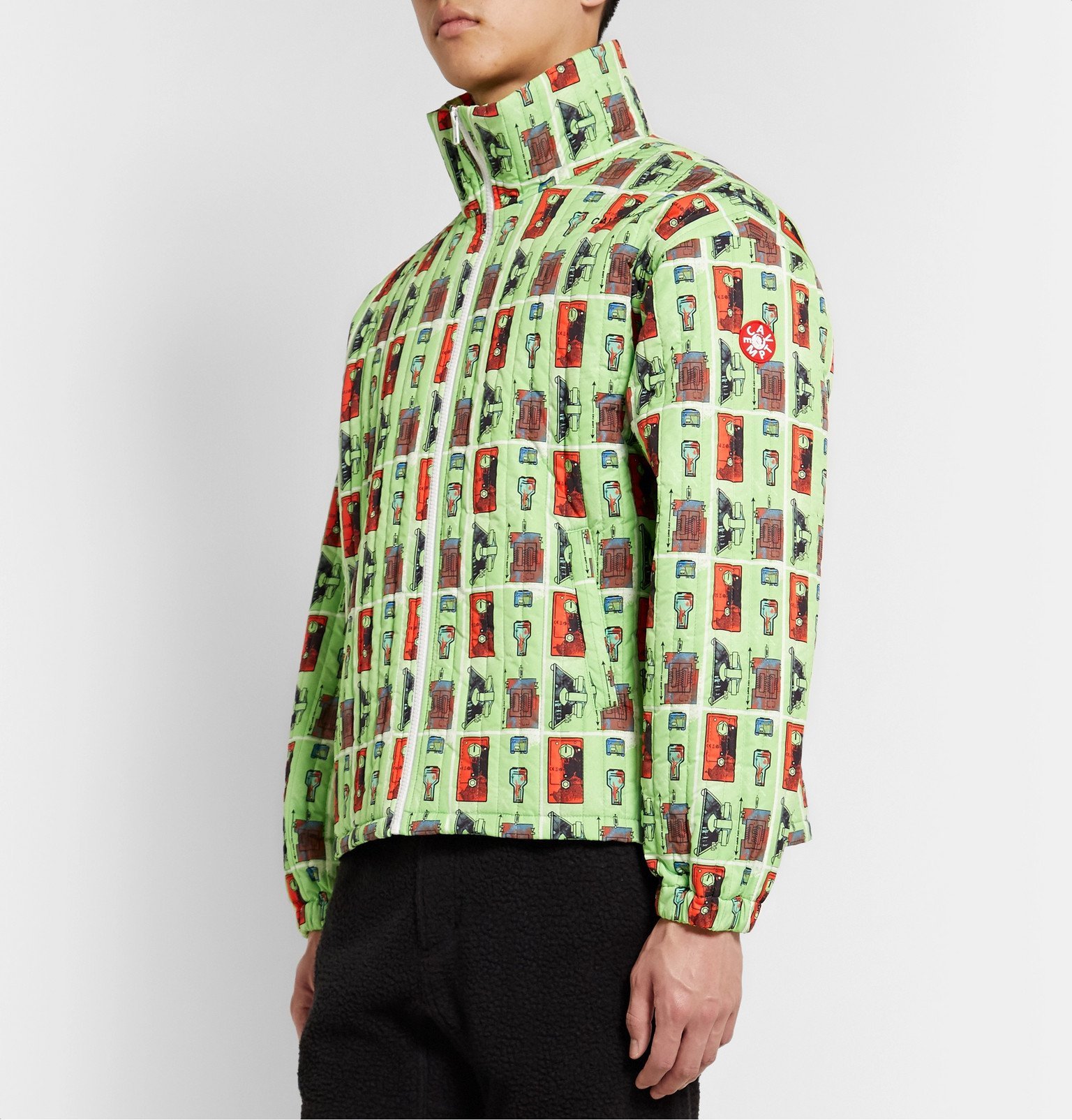 Cav Empt - Printed Quilted Shell Jacket - Green Cav Empt
