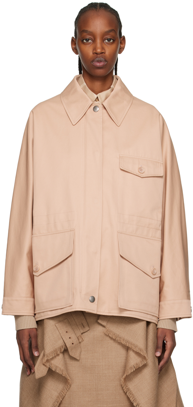 Burberry Beige Oversized Jacket Burberry