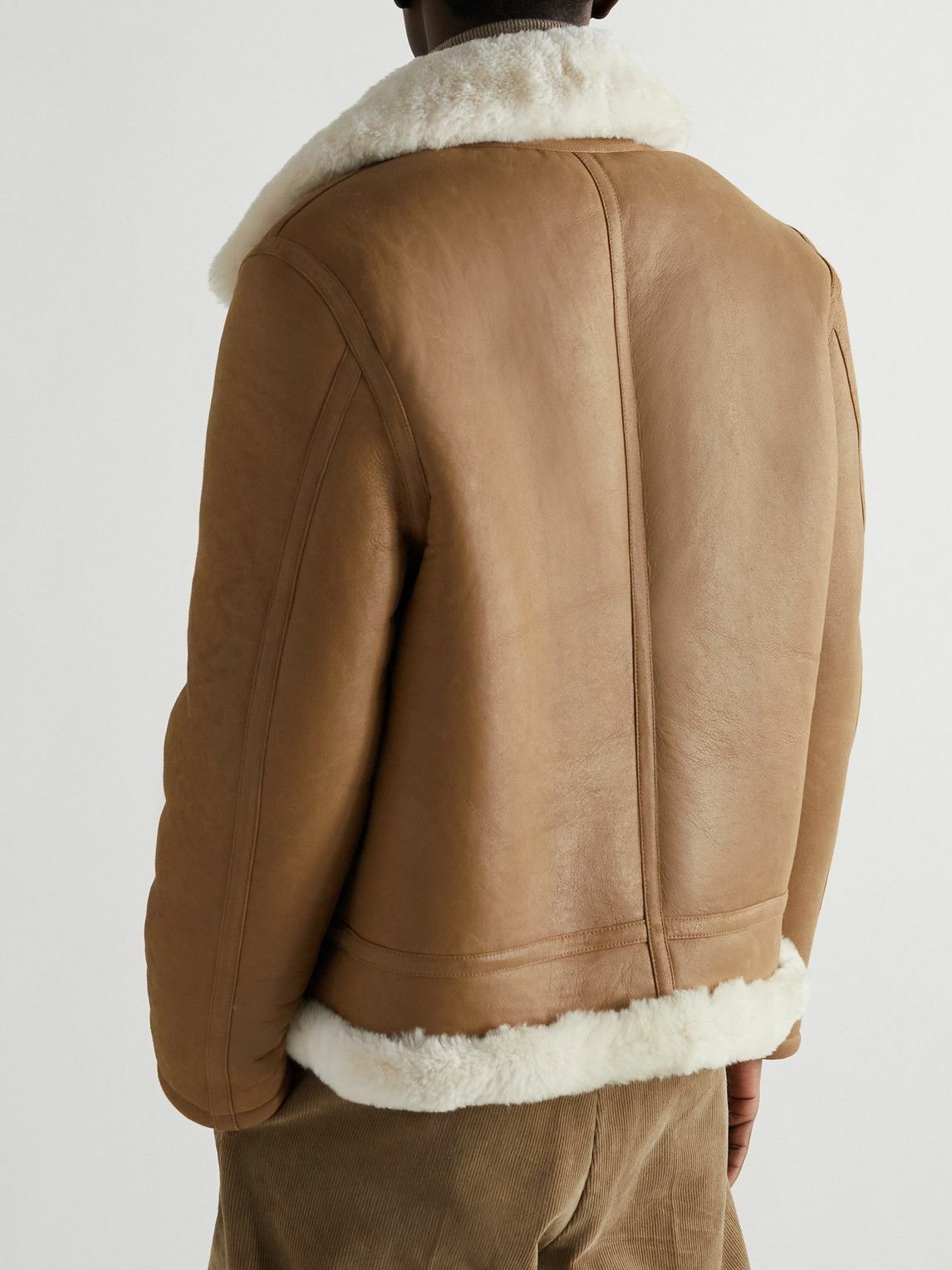 Mr P. - Shearling Flight Jacket - Brown Mr P.