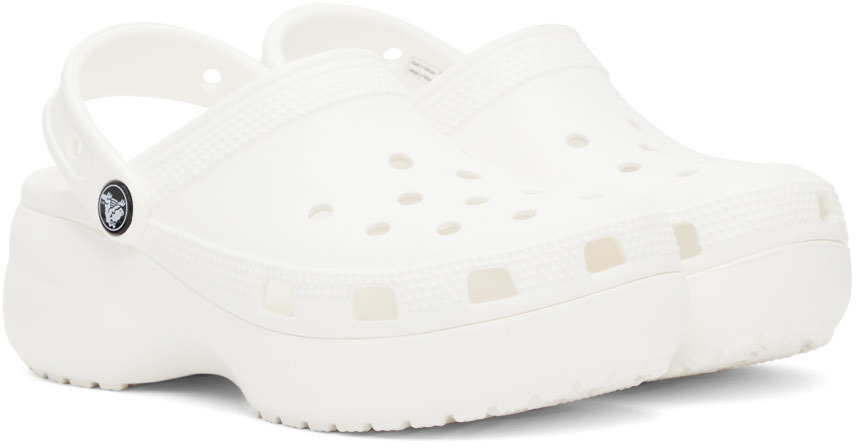 Crocs White Classic Platform Clogs Crocs