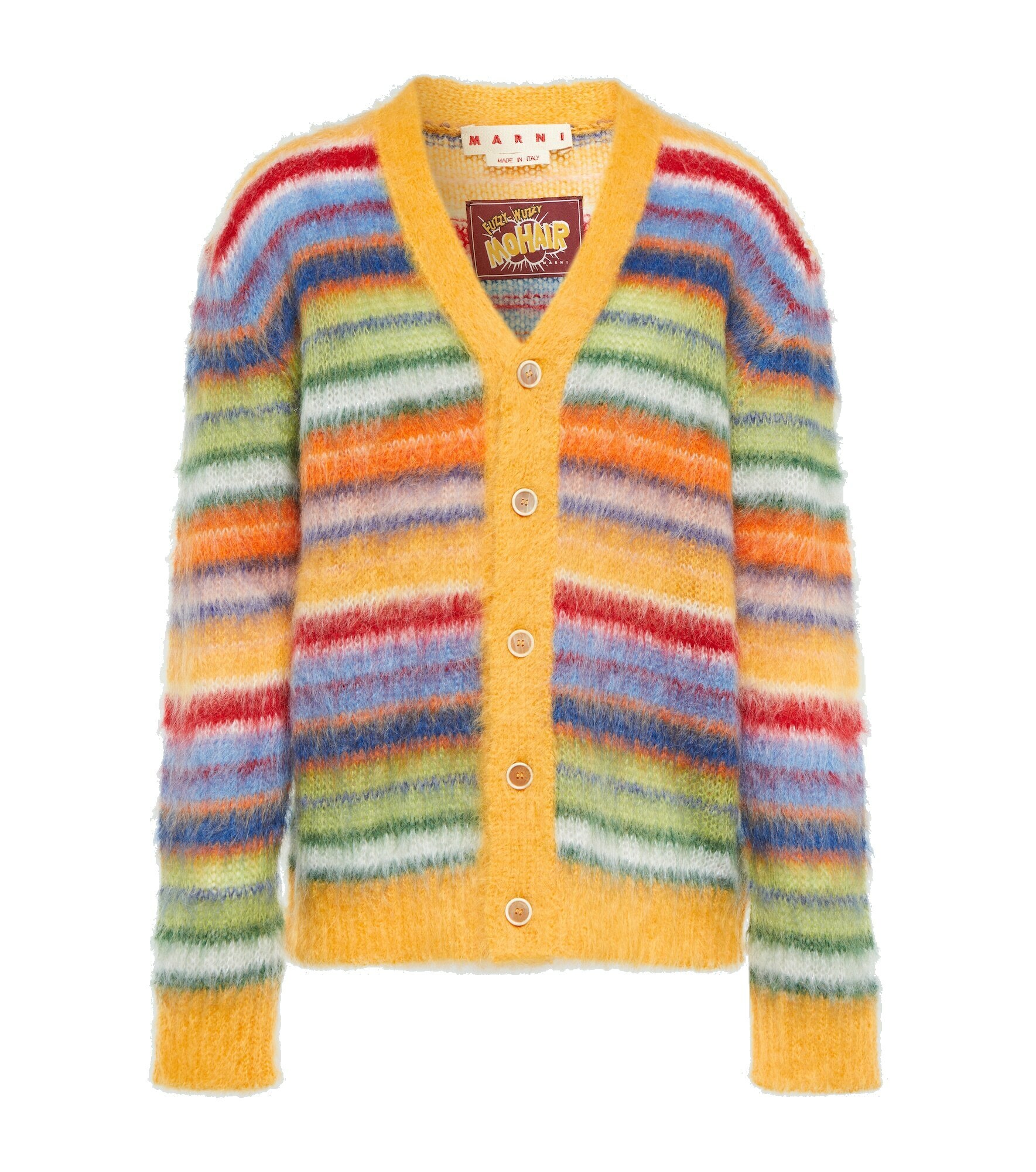 Marni - Striped mohair-blend cardigan Marni