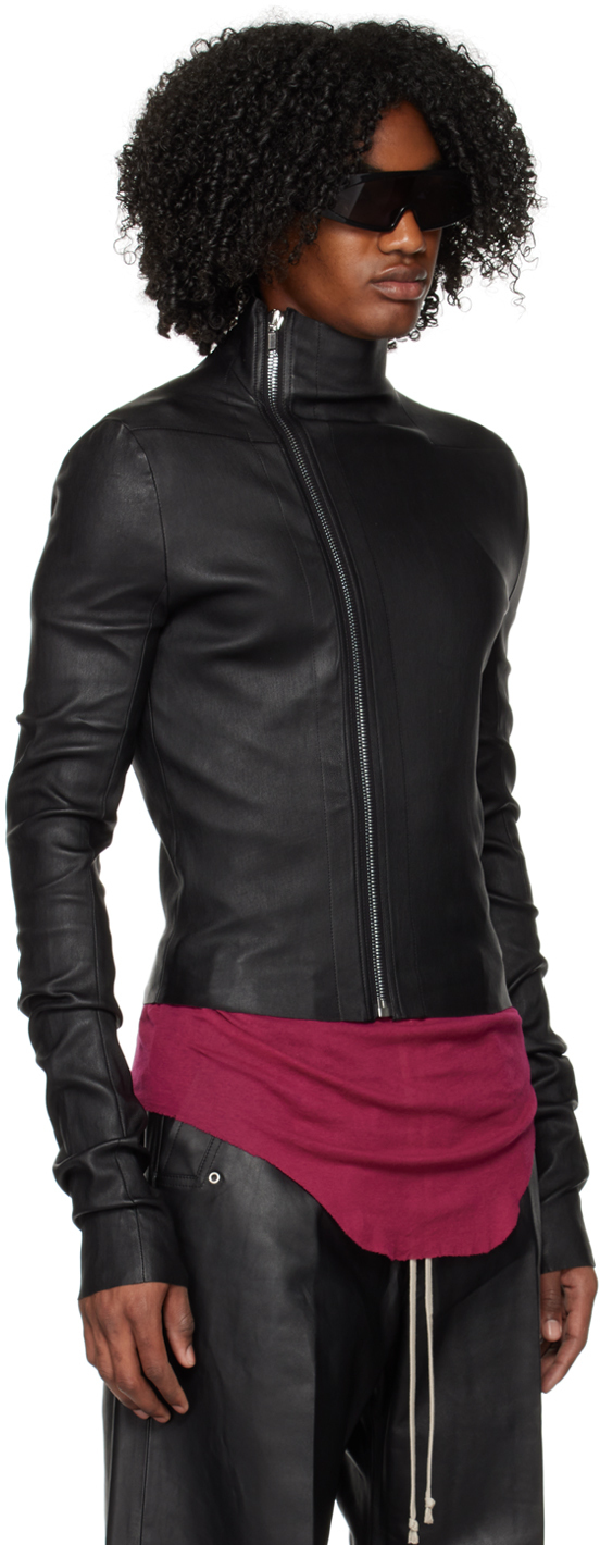 Rick Owens Black Gary Leather Jacket Rick Owens