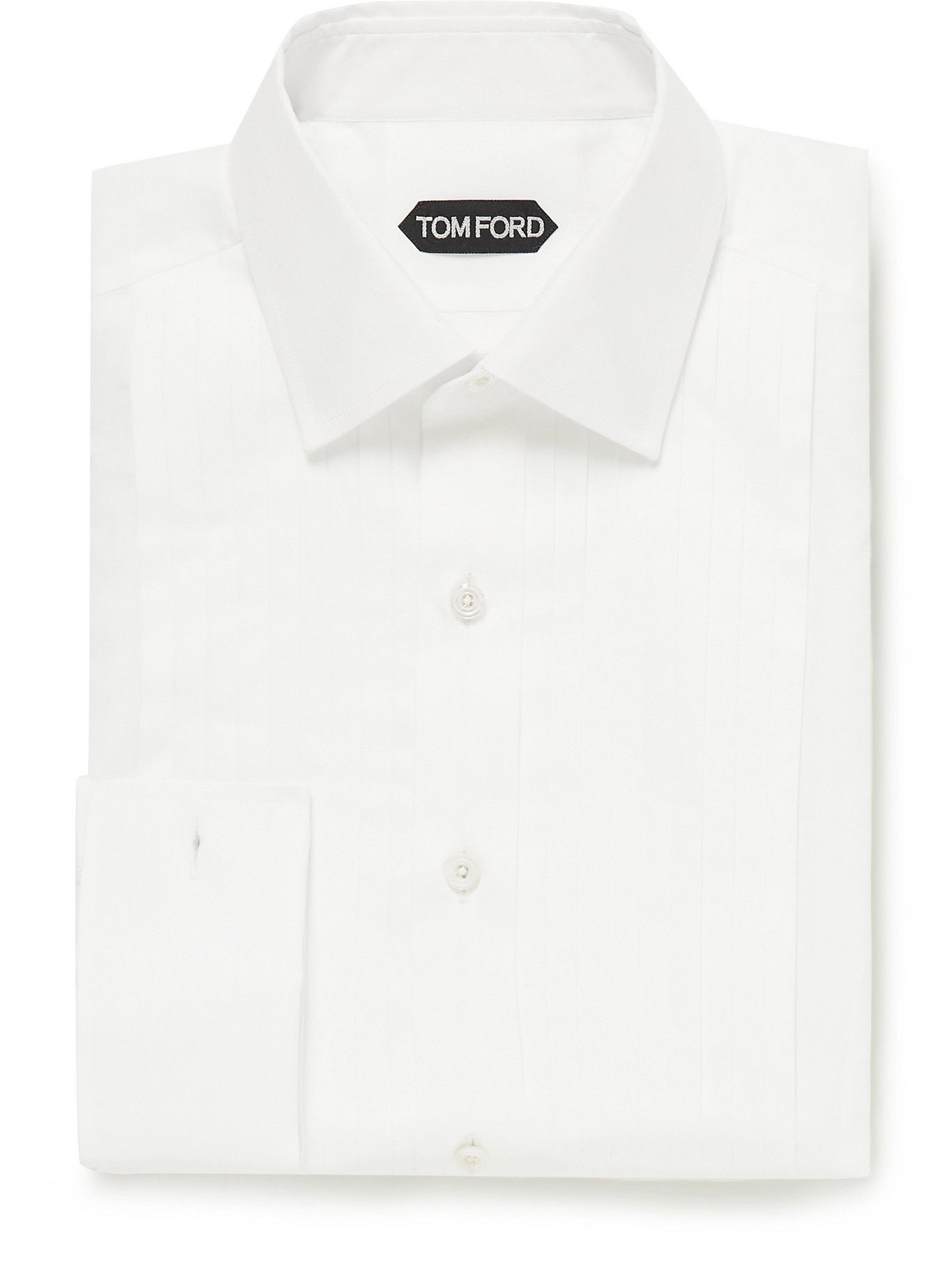 TOM FORD - Bib-Front Cotton Tuxedo Shirt - White TOM FORD