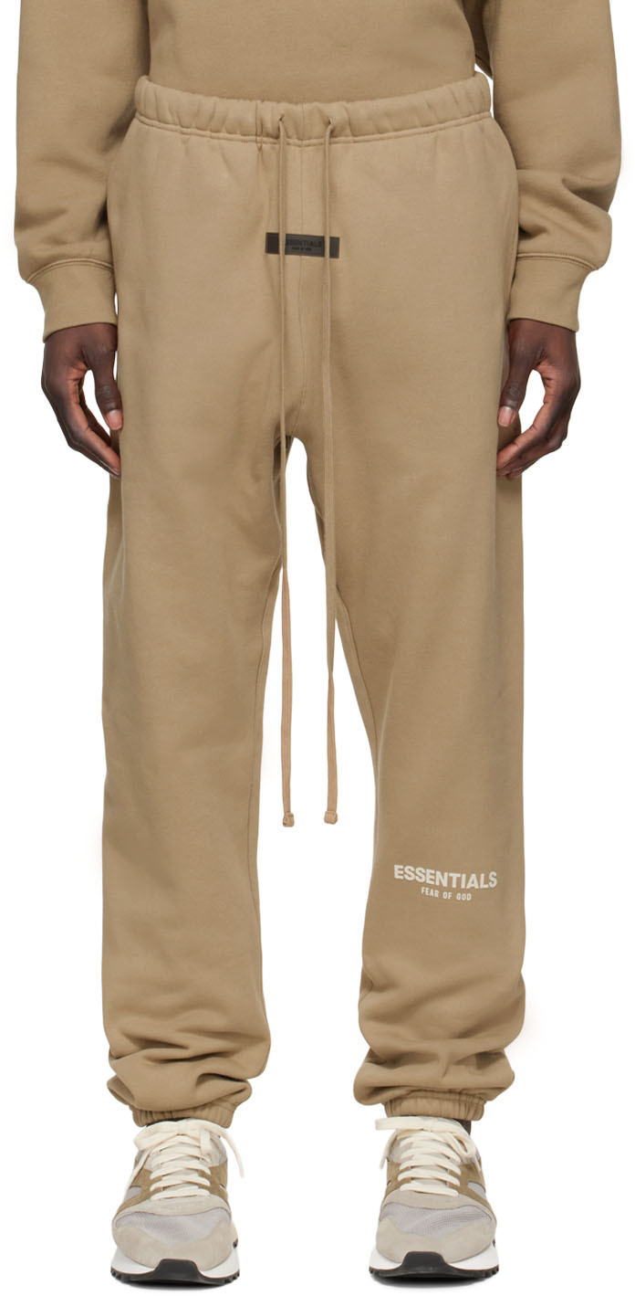 Essentials Tan Cotton Lounge Pants Essentials