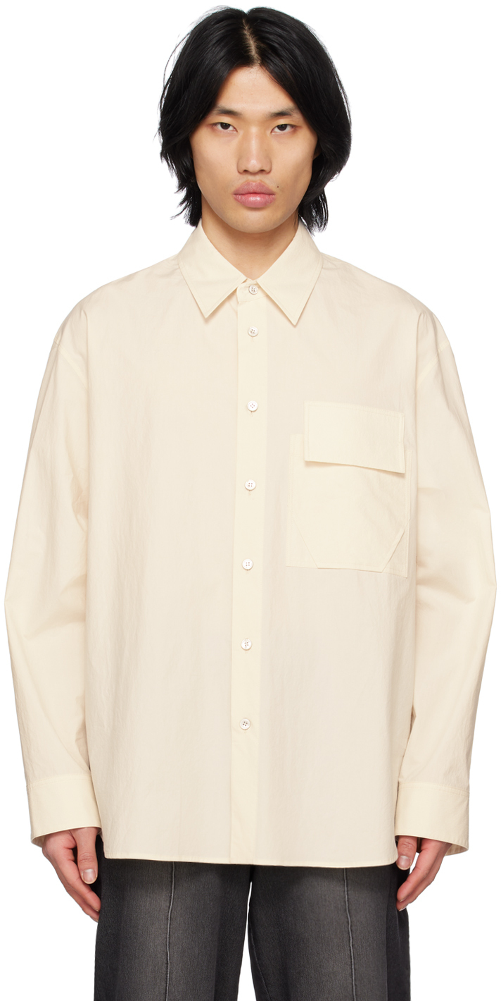Solid Homme Beige Pocket Shirt Solid Homme