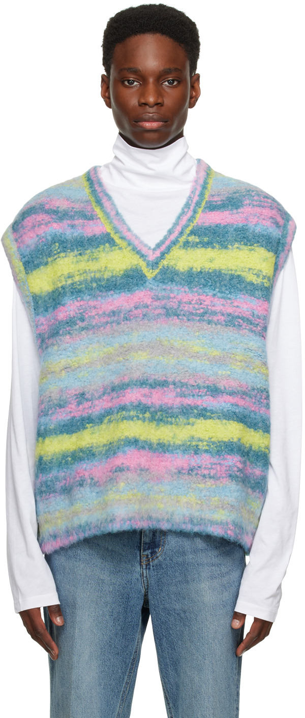Wooyoungmi Blue Striped Vest Wooyoungmi