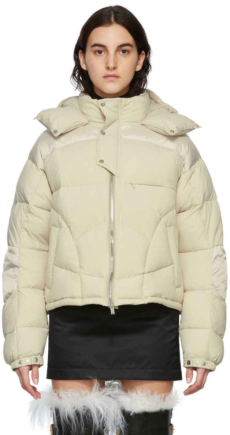 HELIOT EMIL Beige Down Hooded Jacket Heliot Emil