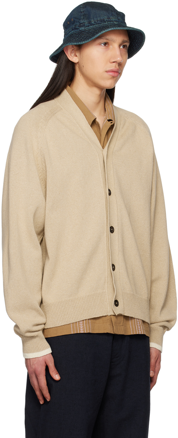 Universal Works Beige David Cardigan Universal Works