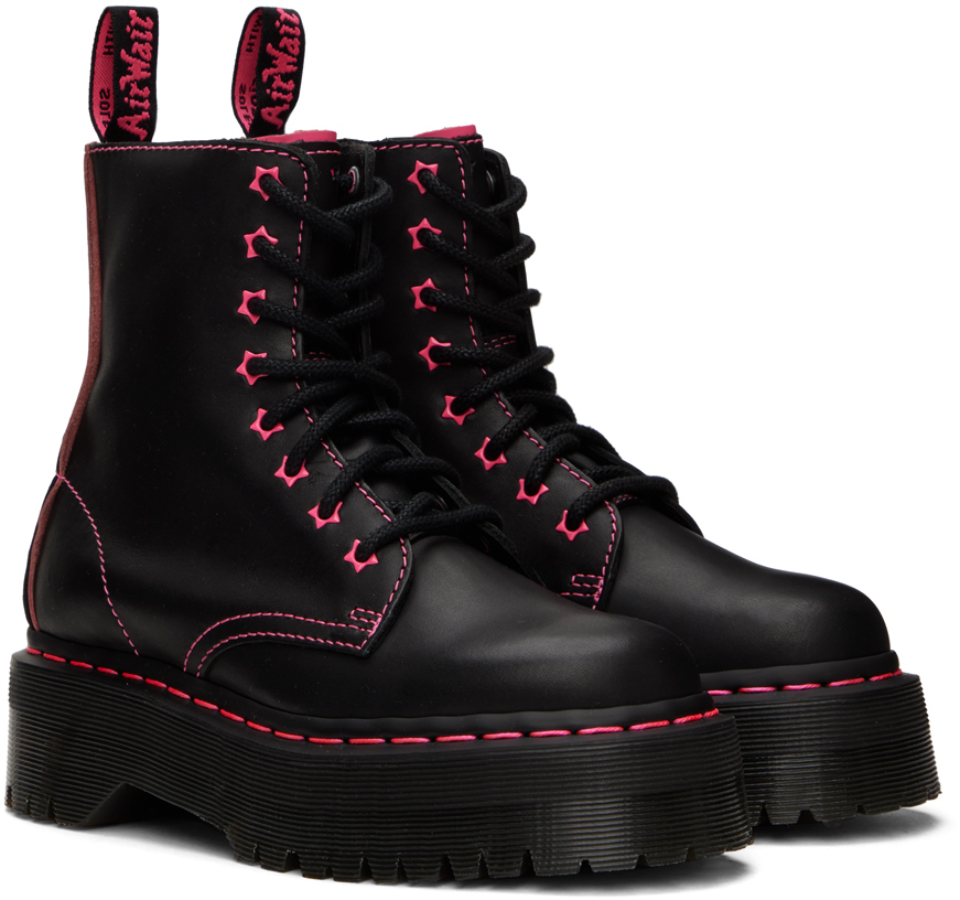 Dr. Martens Black Jadon II Neon Star Boots Dr. Martens