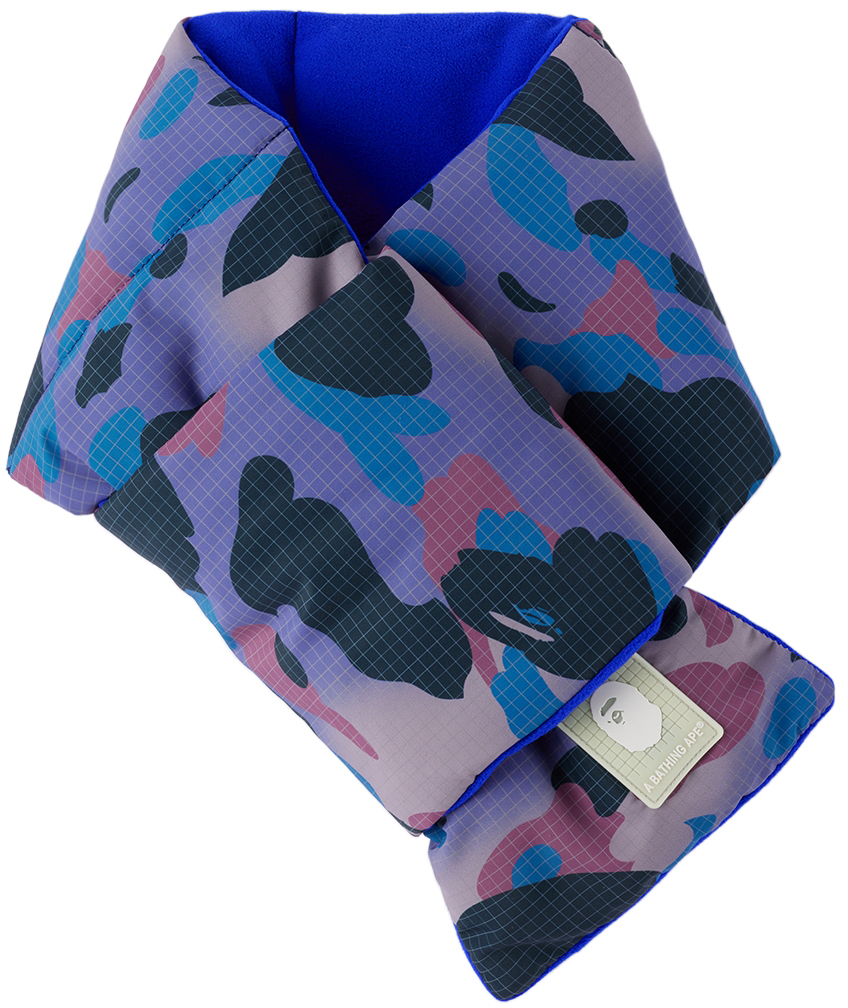 BAPE Kids Purple Grid Scarf A Bathing Ape