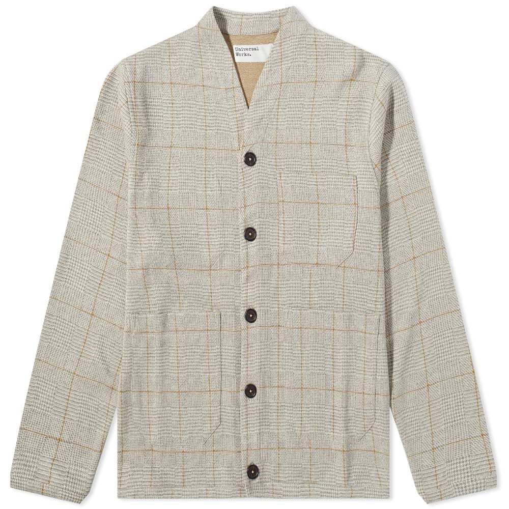 Universal Works Wales Check Fleece Cardigan Universal Works