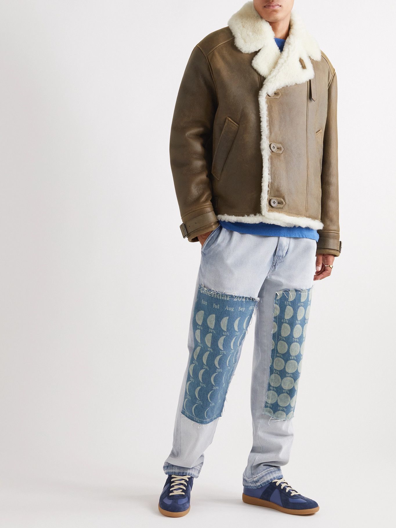 Loewe - Shearling-Lined Leather Aviator Jacket - Brown Loewe