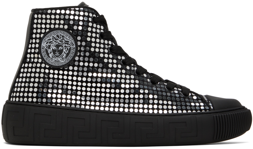 Versace Black Greca Sneakers Versace