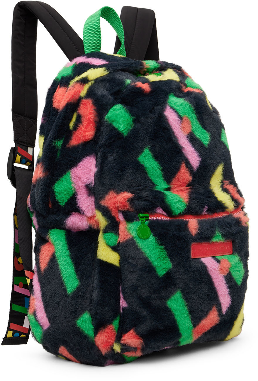 Stella McCartney Kids Black Graphic Backpack Stella McCartney