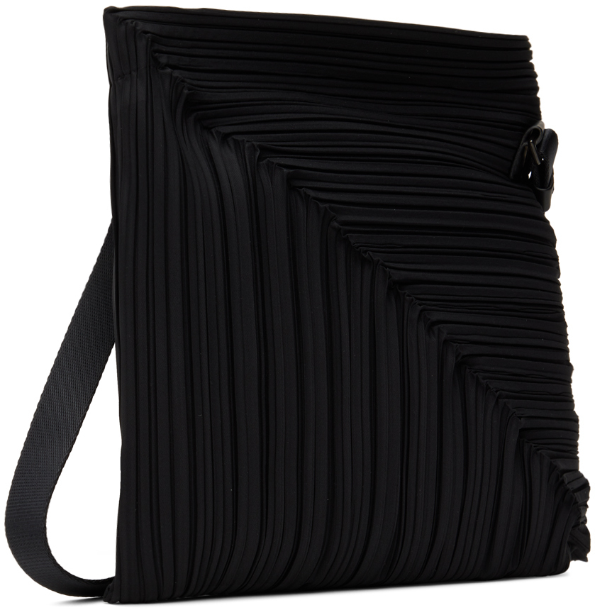 Pleats Please Issey Miyake Black Diagonal Pleats Tote Pleats Please ...