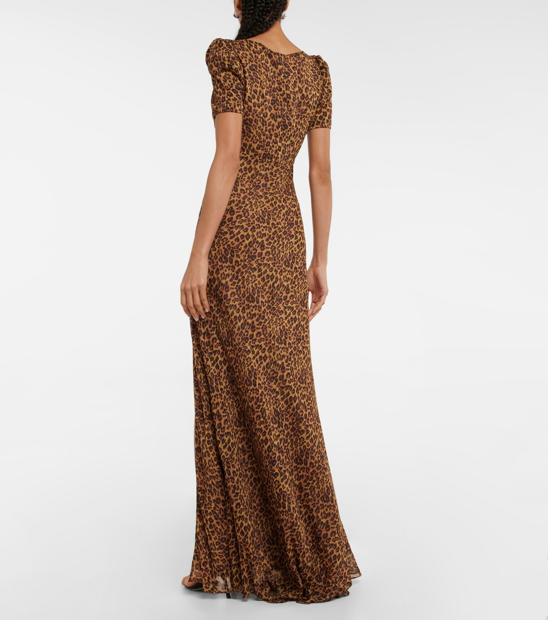 Staud - Lea leopard-print chiffon maxi dress Staud