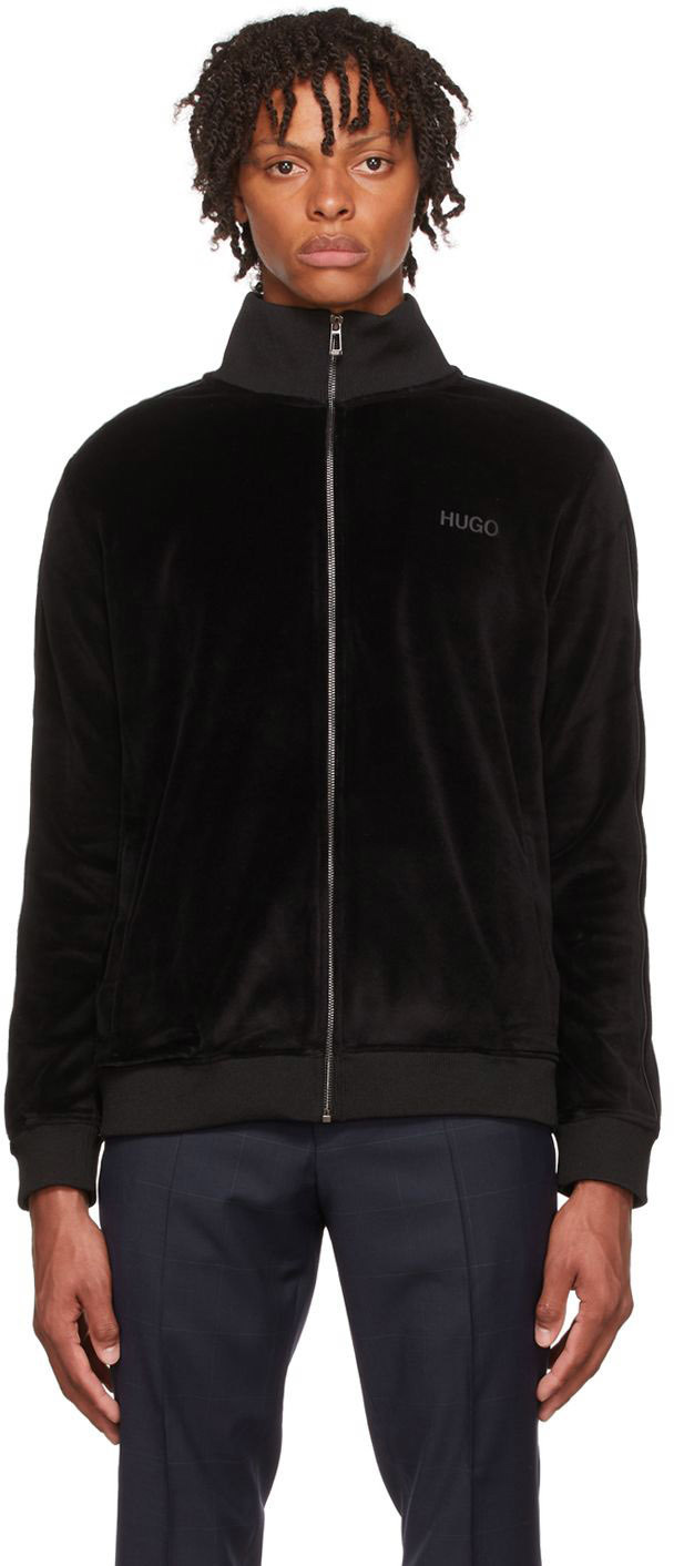 Hugo Black Cotton Jacket Hugo Boss