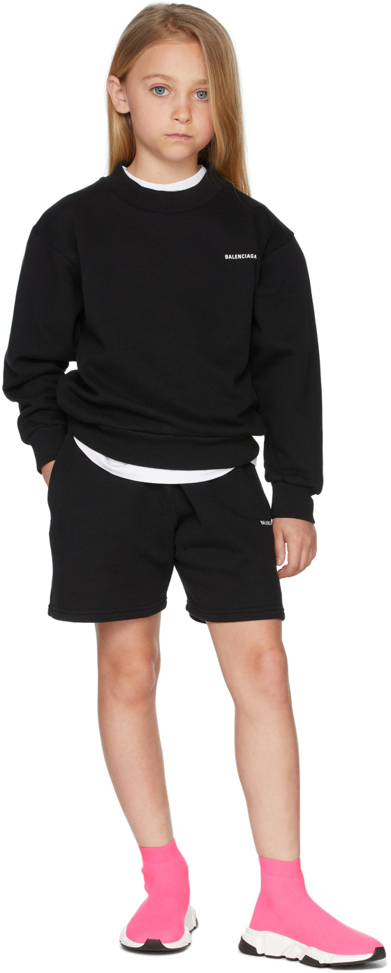 Balenciaga Kids Kids Black Classic Logo Sweatshirt Balenciaga Kids