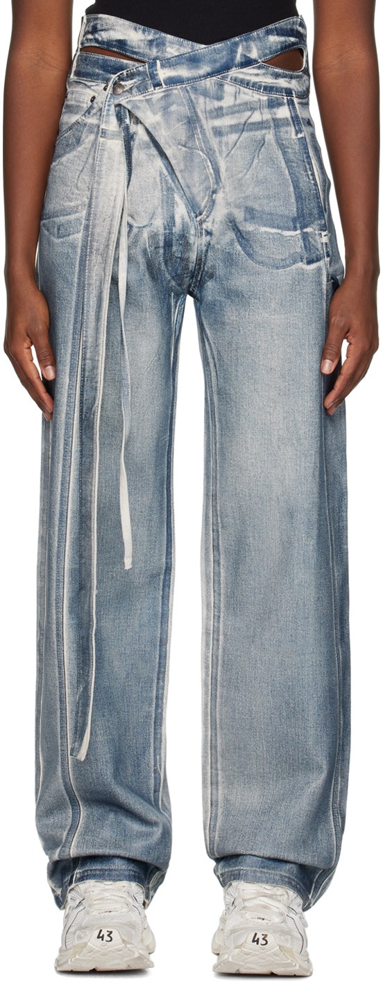 Ottolinger Blue Signature Wrap Jeans Ottolinger