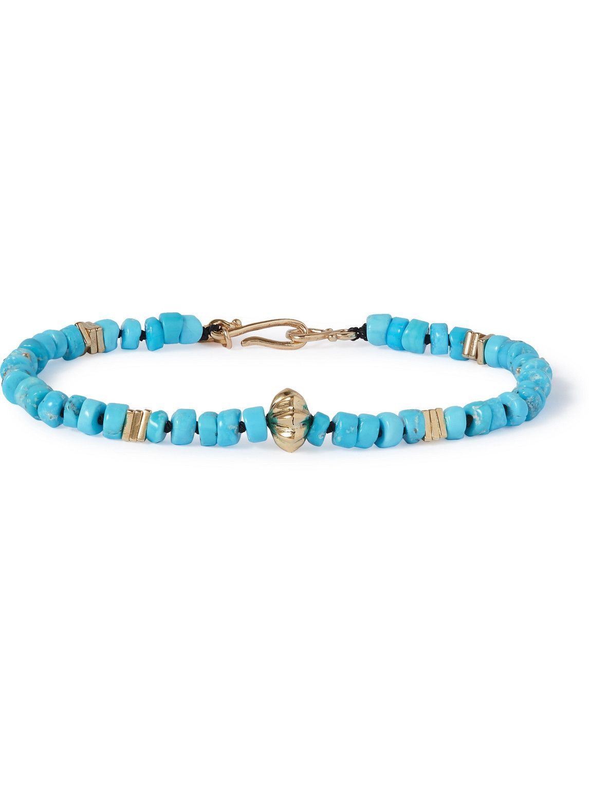 Peyote Bird - Atalaya Gold Turquoise Bracelet Peyote Bird